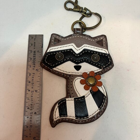 Chala | Bags | Chala Leather Fox Shoulder Cross Body Purse With Racoon ...